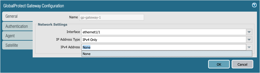 Snapshot displaying the missing IP address of DHCP interface ethernet 1/1