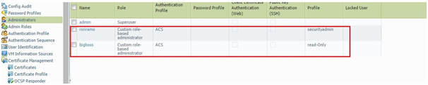 Create a list of usernames that are defined on the Palo Alto Networks ...