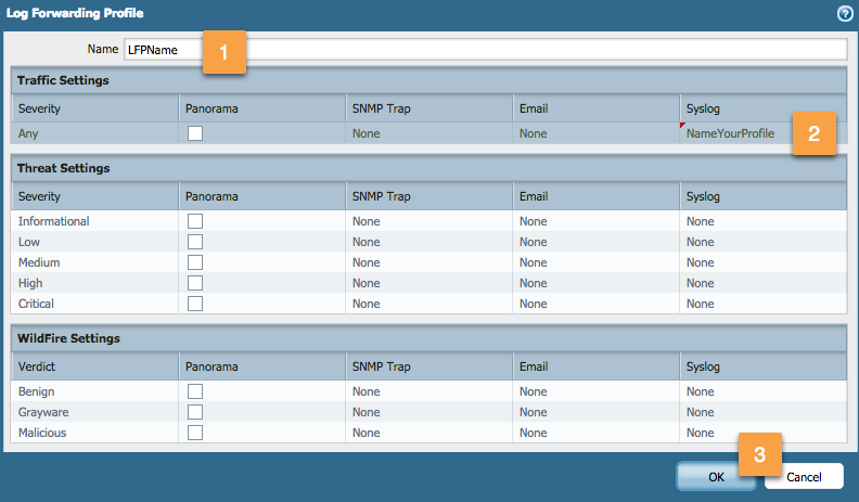 Palo Alto Firewall- Syslog Configuration - Seceon Public Portal - Seceon