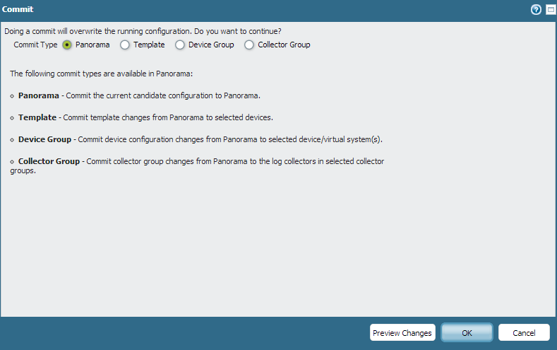 Navigate to Panorama > Collector Groups > (Click on one of the ...