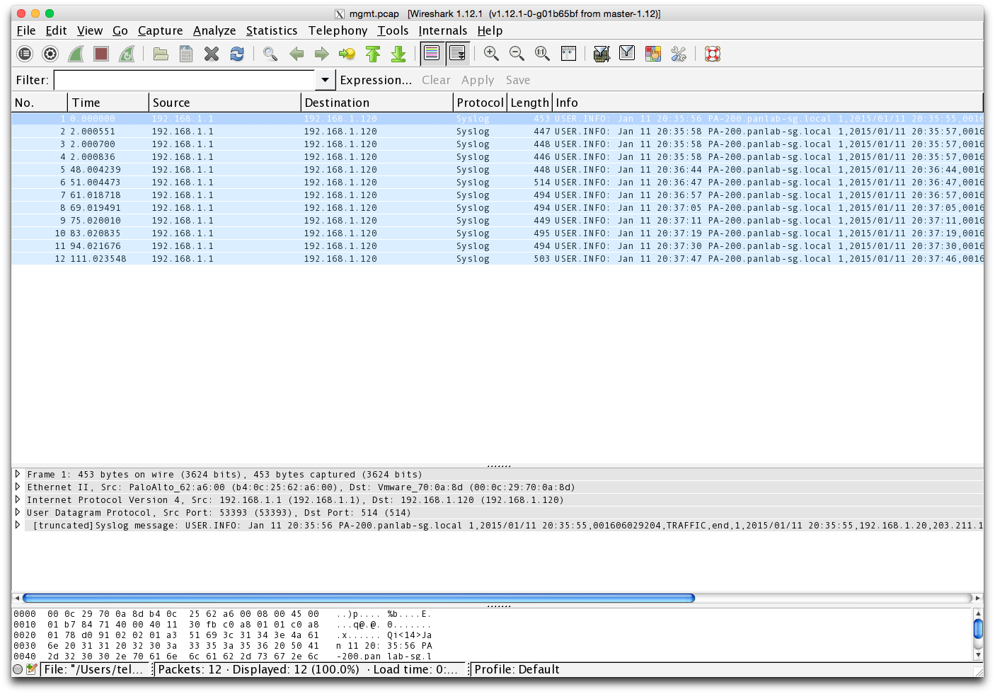 screenshot of mgmt.pcap