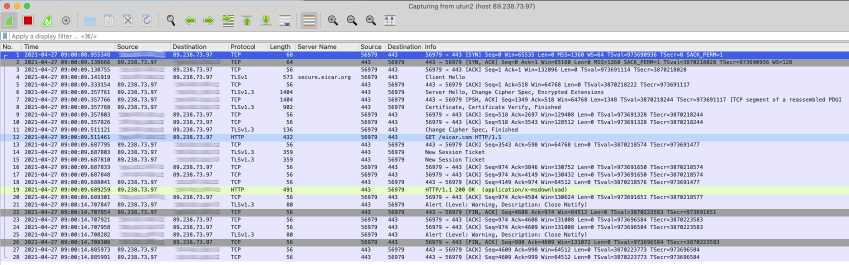 Decrypted capture is presented.