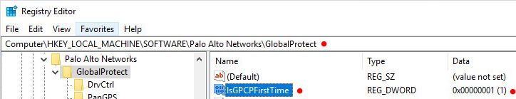 IsGPCPFirstTime=1 (Default)