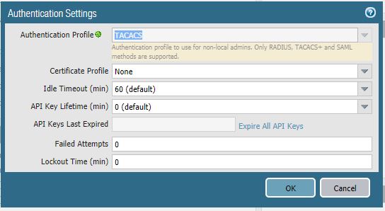 Authentication Settings