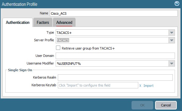 Authentication Profile