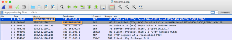 transmit pcap
