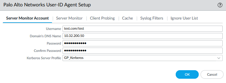 Server Monitor Account Username