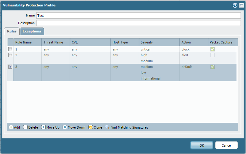 If the Palo Alto Networks firewall detects traffic with a MEDIUM ...