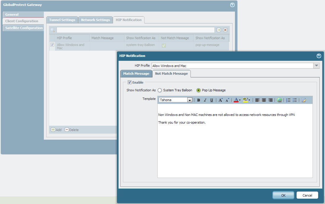 Create a security policy and apply the HIP profile to that security ...