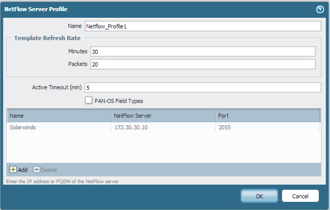 How to Configure Netflow Server Profile and Assign to Interface