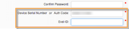 Enter a Serial Number or Auth Code