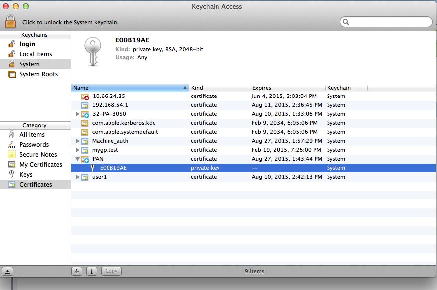 Ensure that all applications have access to the private keys of the ...