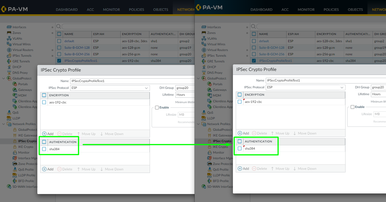 Comparing Authentication Phase 2 in Web UI matching