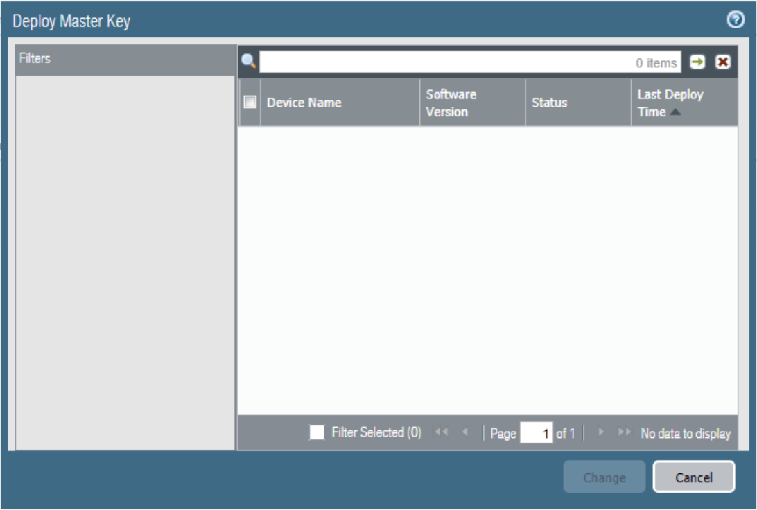 Device list for deploying master key