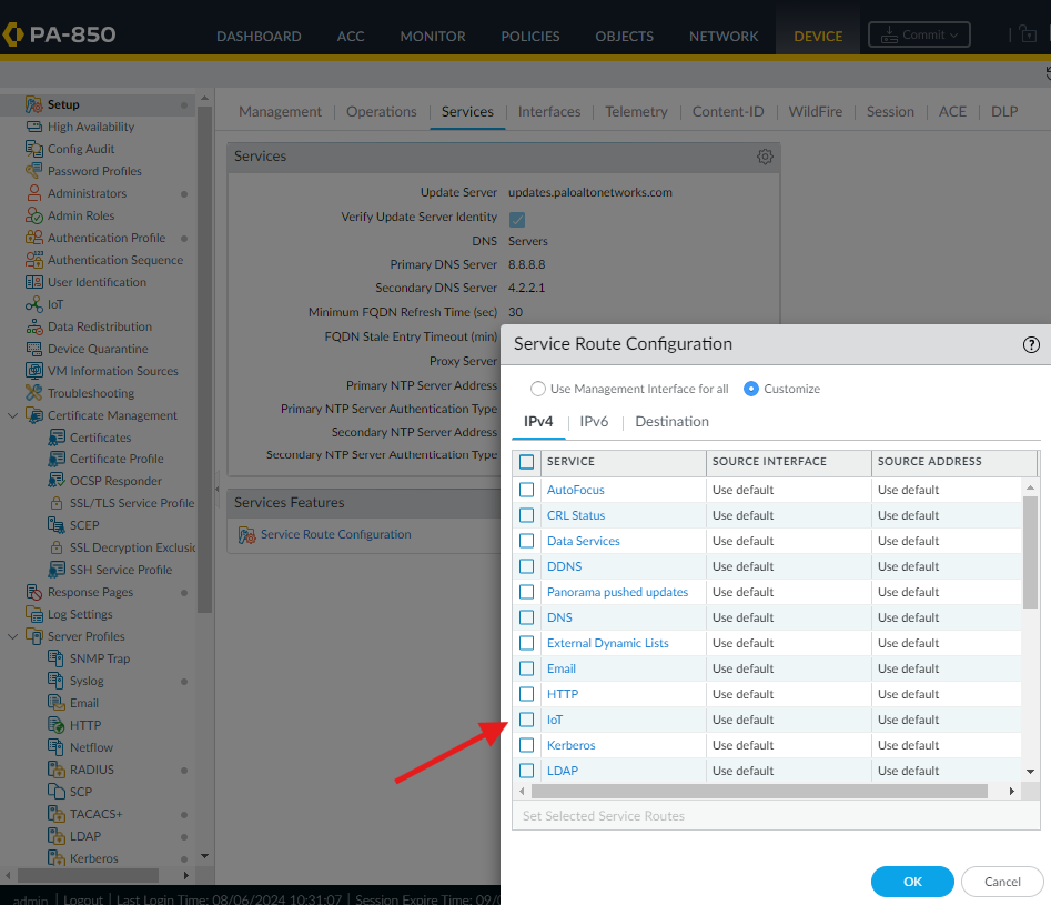 cloud user-id service route
