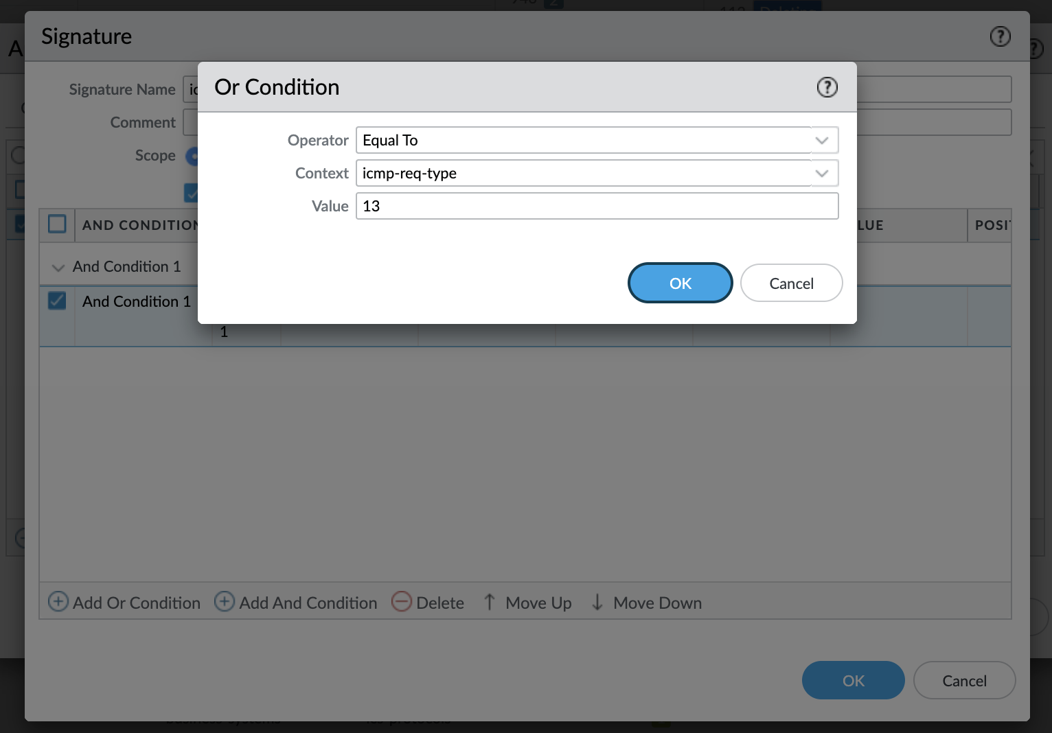 Create a new security policy with the custom application and set the action to deny