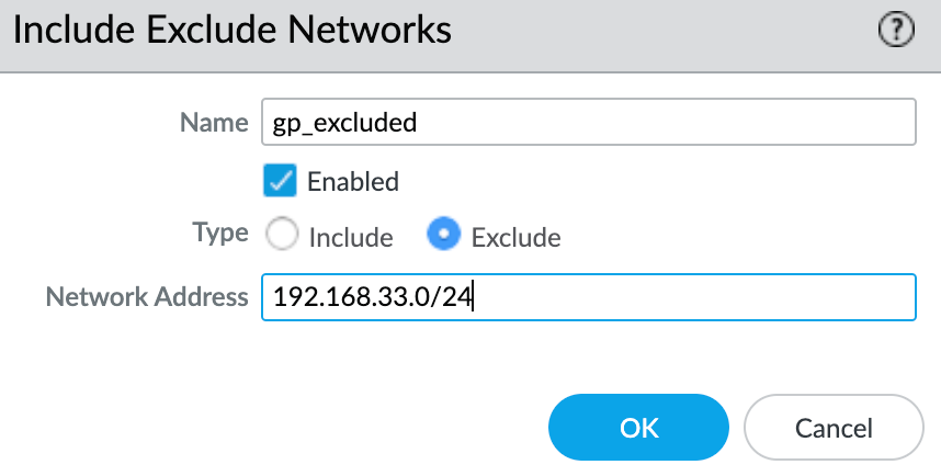 GUI: Device > User Identification > User Mapping > Include/Exclude Networks