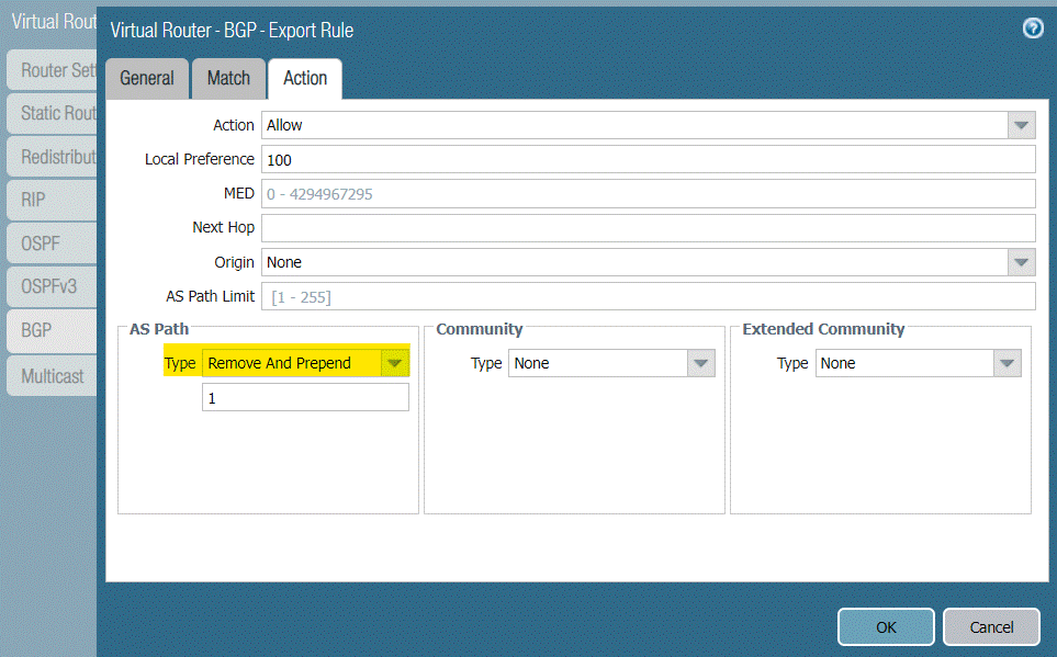BGP Remove and Prepend