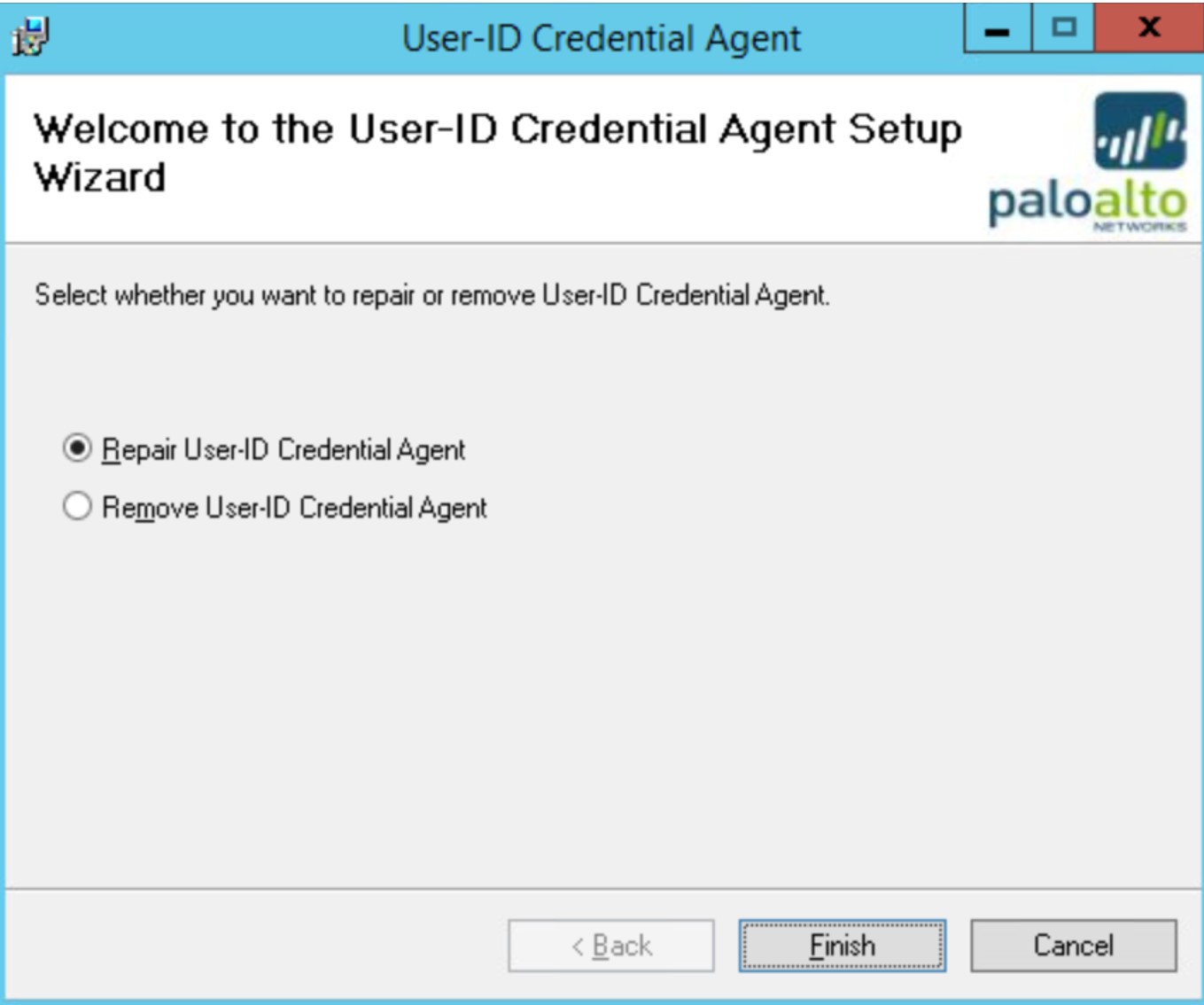 Repair User ID Credential Agent