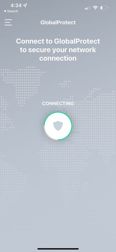 iOS device stuck at connecting